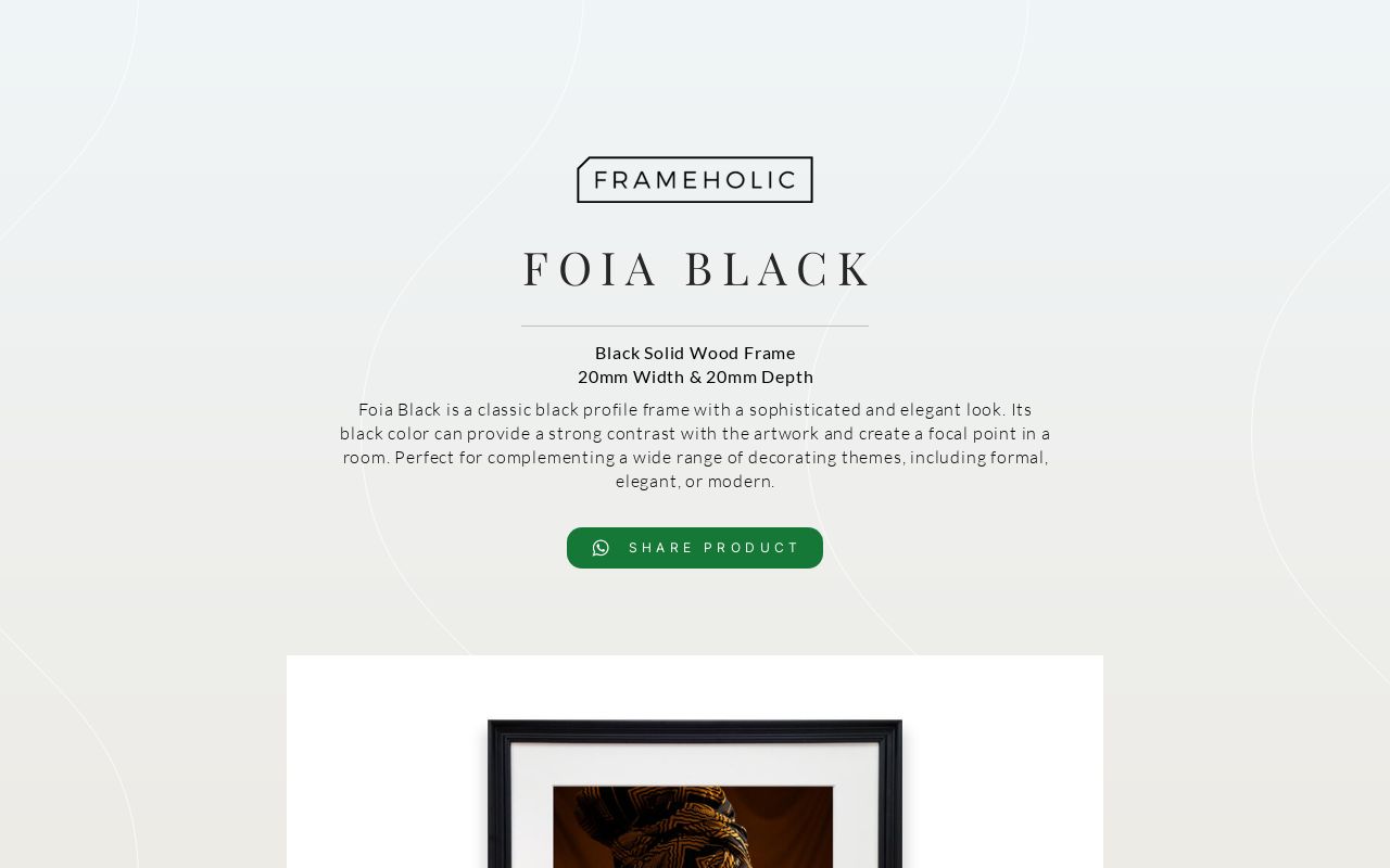 Foia Black | Frameholic Catalogue